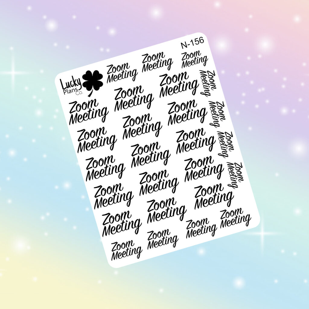 Zoom Meeting stickers – luckyplansco
