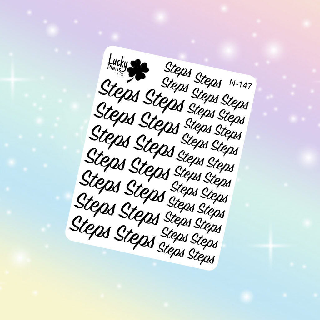 Steps stickers – luckyplansco