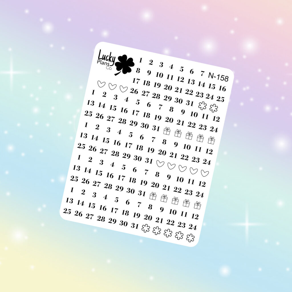 Number/nummer stickers – luckyplansco