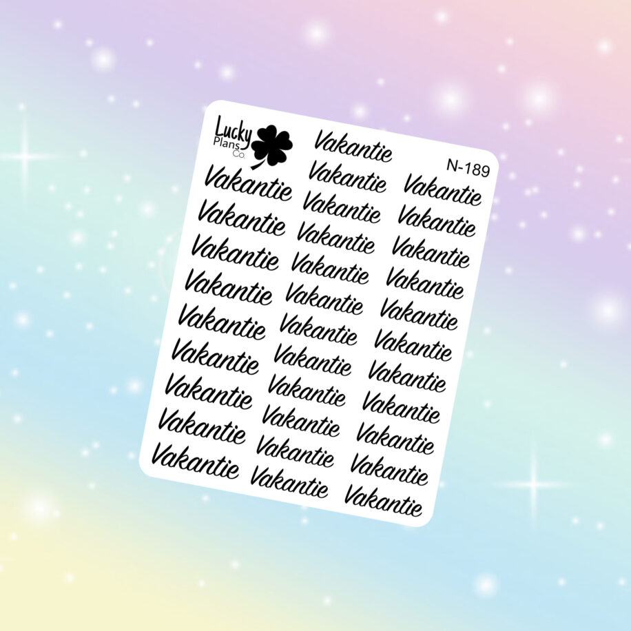Vakantie stickers – luckyplansco